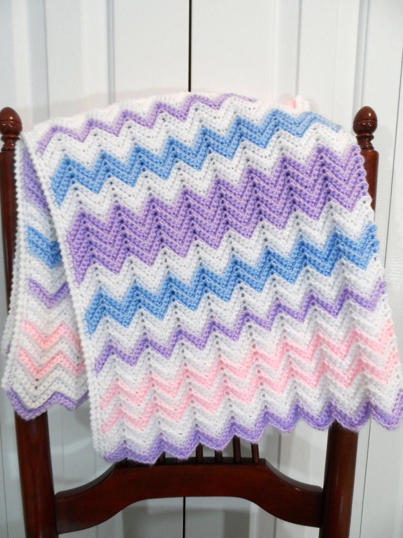 Chevron Baby Blanket Crochet Pattern Ba Blanket Crochet Pattern Chevron ...