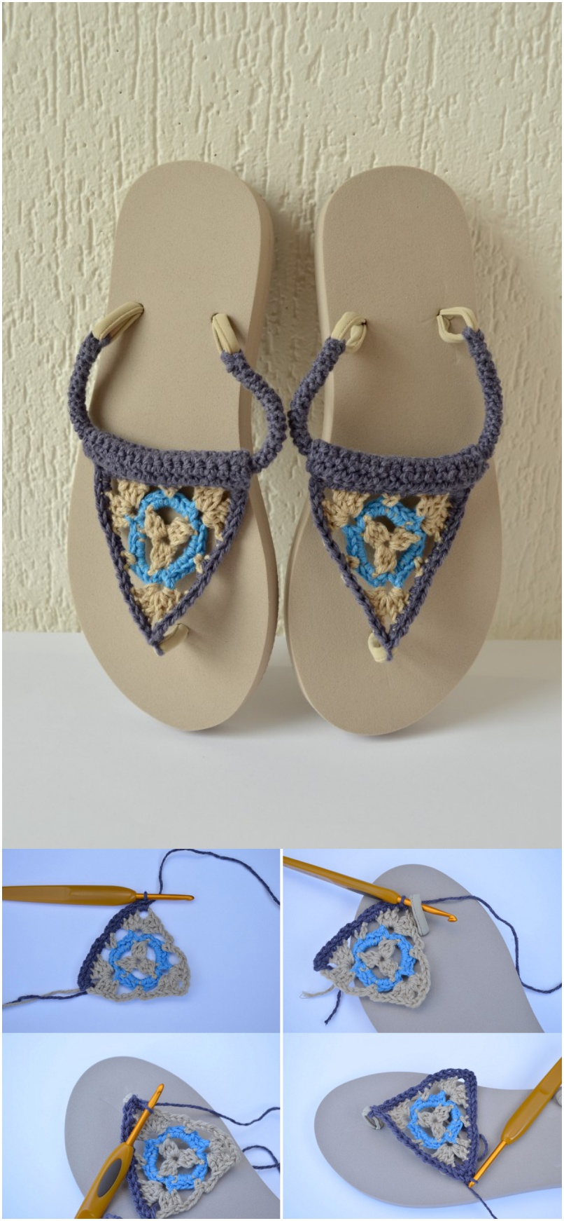 Crochet Flip Flop Pattern 18 Crochet Flip Flops With Free Pattern ...