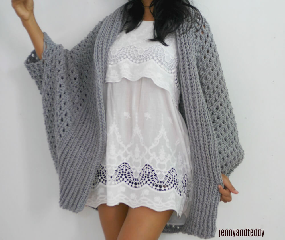 Crochet Oversized Sweater Pattern Pretty Me Oversize Chunky Cardigan ...