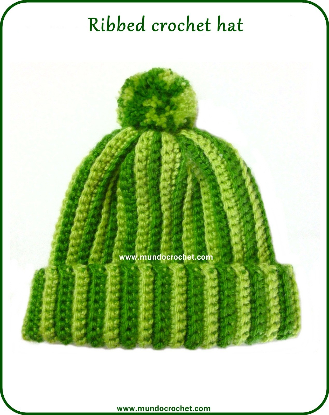 Crochet Ribbed Hat Pattern Crochet Ribbed Hat - trendcrochets.com