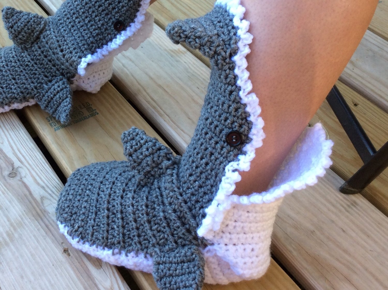 Crochet Shark Slippers Pattern Free Crochet Shark Slippers Pattern ...
