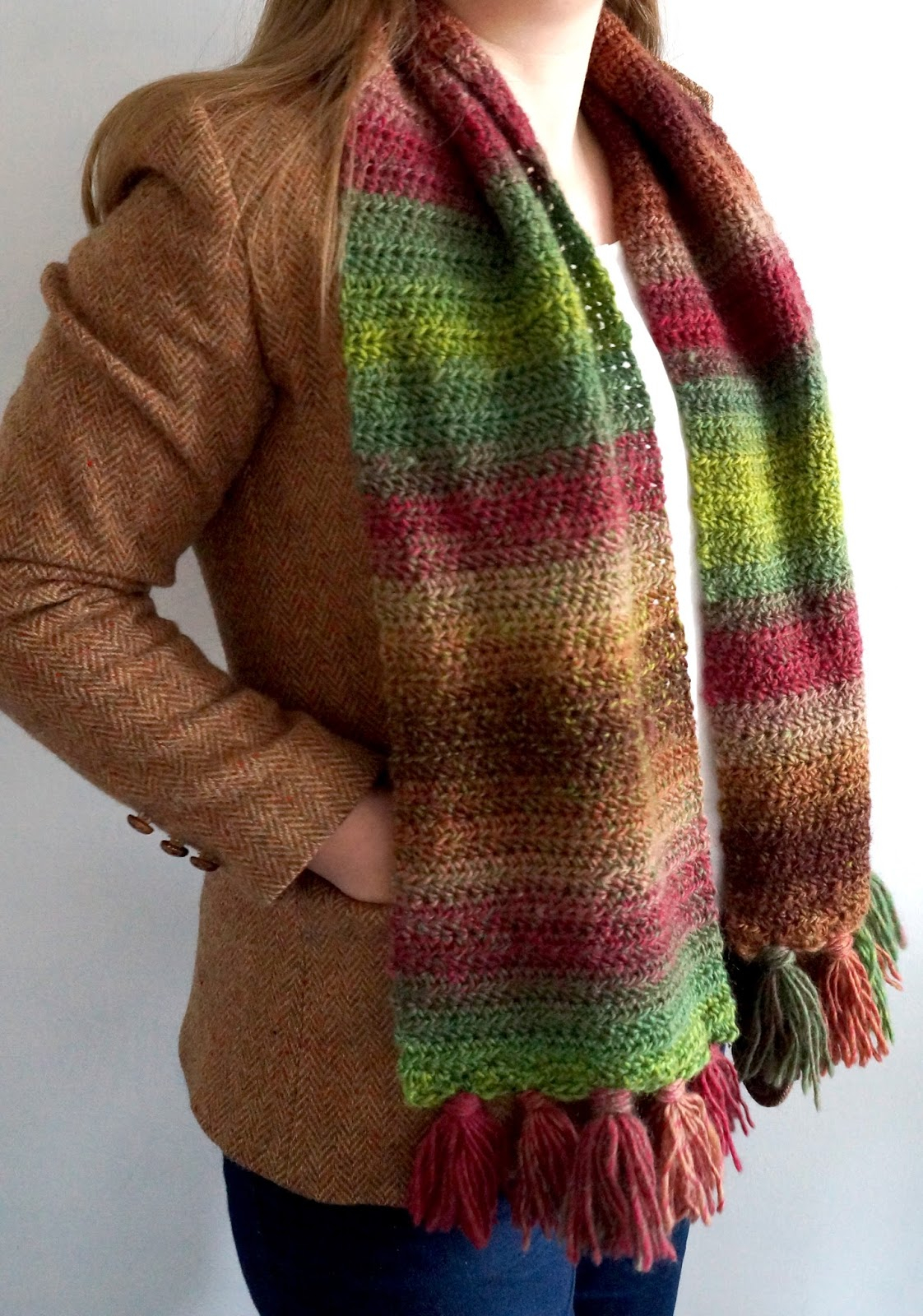 Crochet Winter Scarf Patterns Little Doolally Winter Woodland Scarf ...