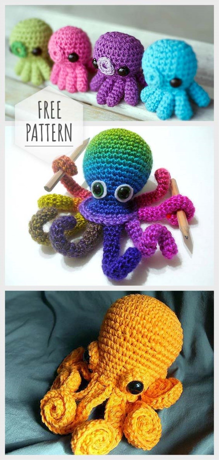 Octopus Crochet Pattern Amigurumi Octopus Free Pattern - trendcrochets.com
