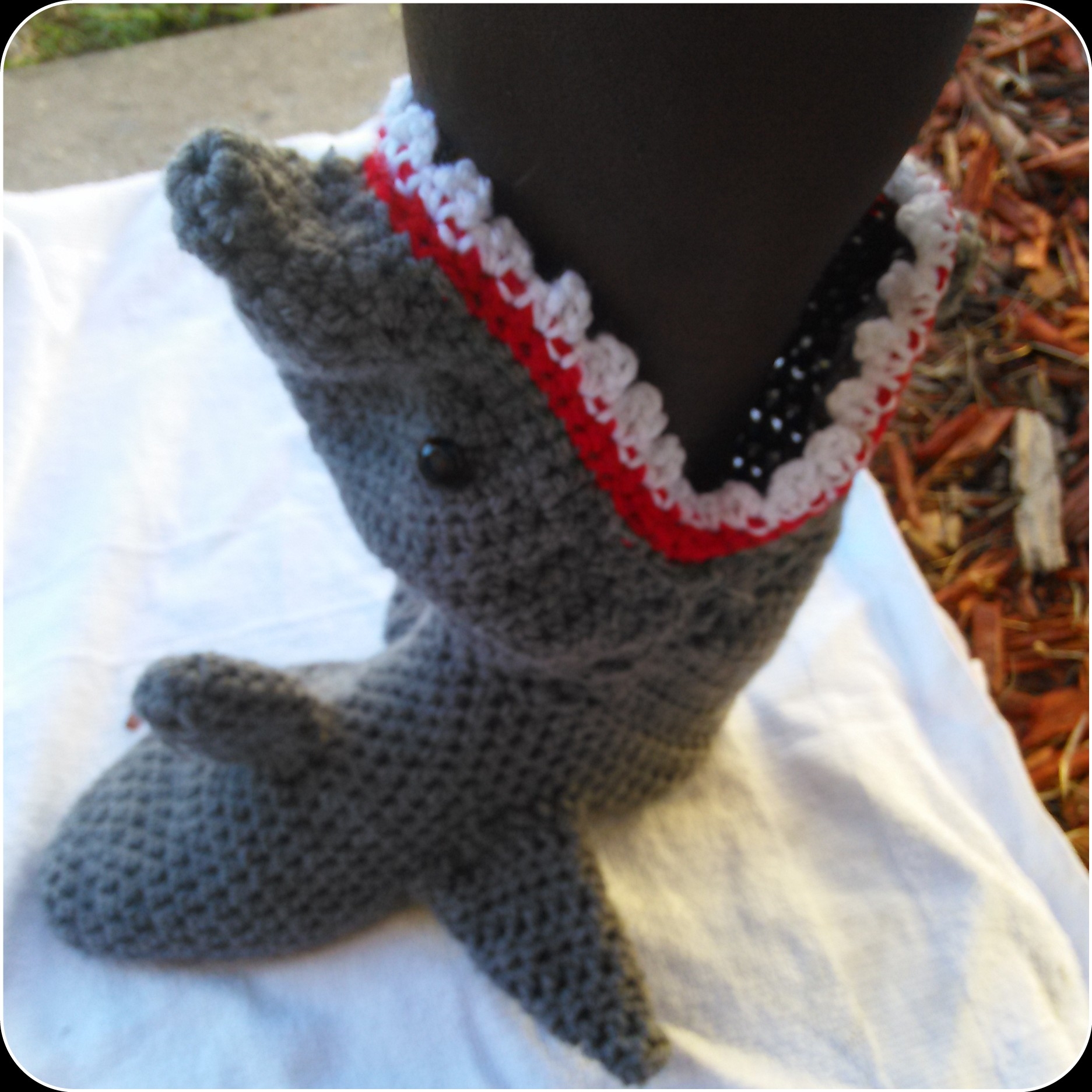Free Crochet Shark Slippers Pattern