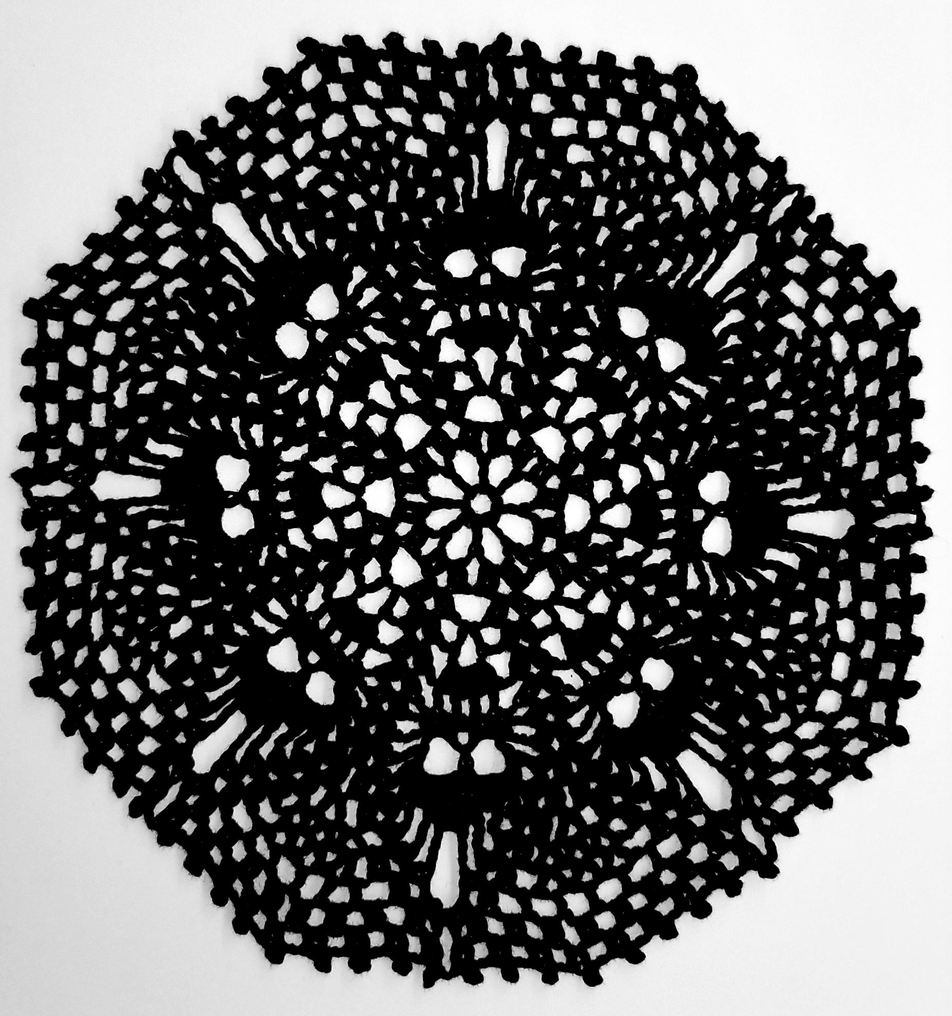 Skull Crochet Pattern Back In Black Another Skull Doily Crochet ...