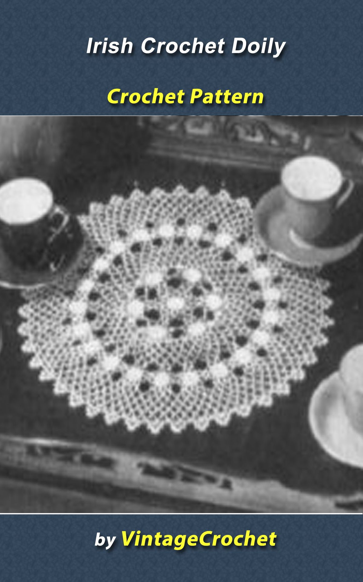 Vintage Crochet Patterns Irish Crochet Doily Vintage Crochet Pattern ...