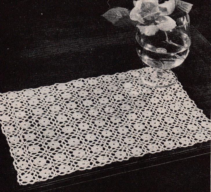 Vintage Crochet Patterns Vintage Crochet Pattern Dainty Dressing Table ...